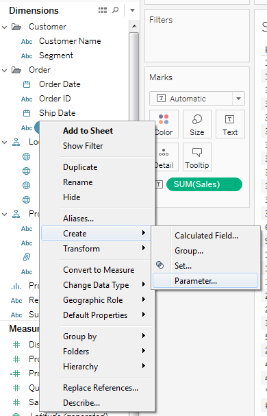 Tableau Gen: How to use parameter with filter?