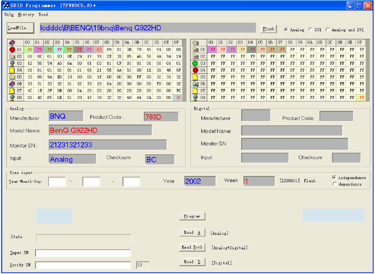 Master Electronics Repair !: BENQ G922HD - LCD MONITOR - DDC INSTRUCTION