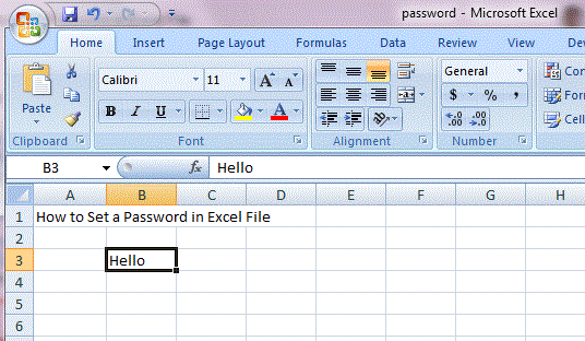 My Excel Journey: How to Set a Password in Excel File