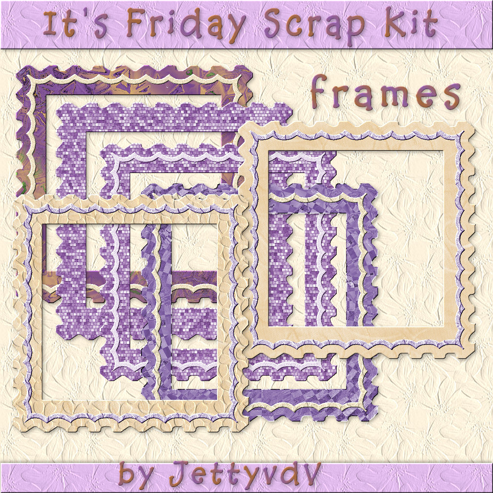 Graphics by Jetty: scraps and stuff: Freebie: It's Friday Scrap Kit Frames