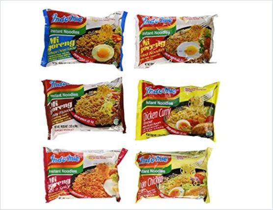 Indomie Variety Pack BBQ Satay Hot Spicy Fried Noodles Chicken ...