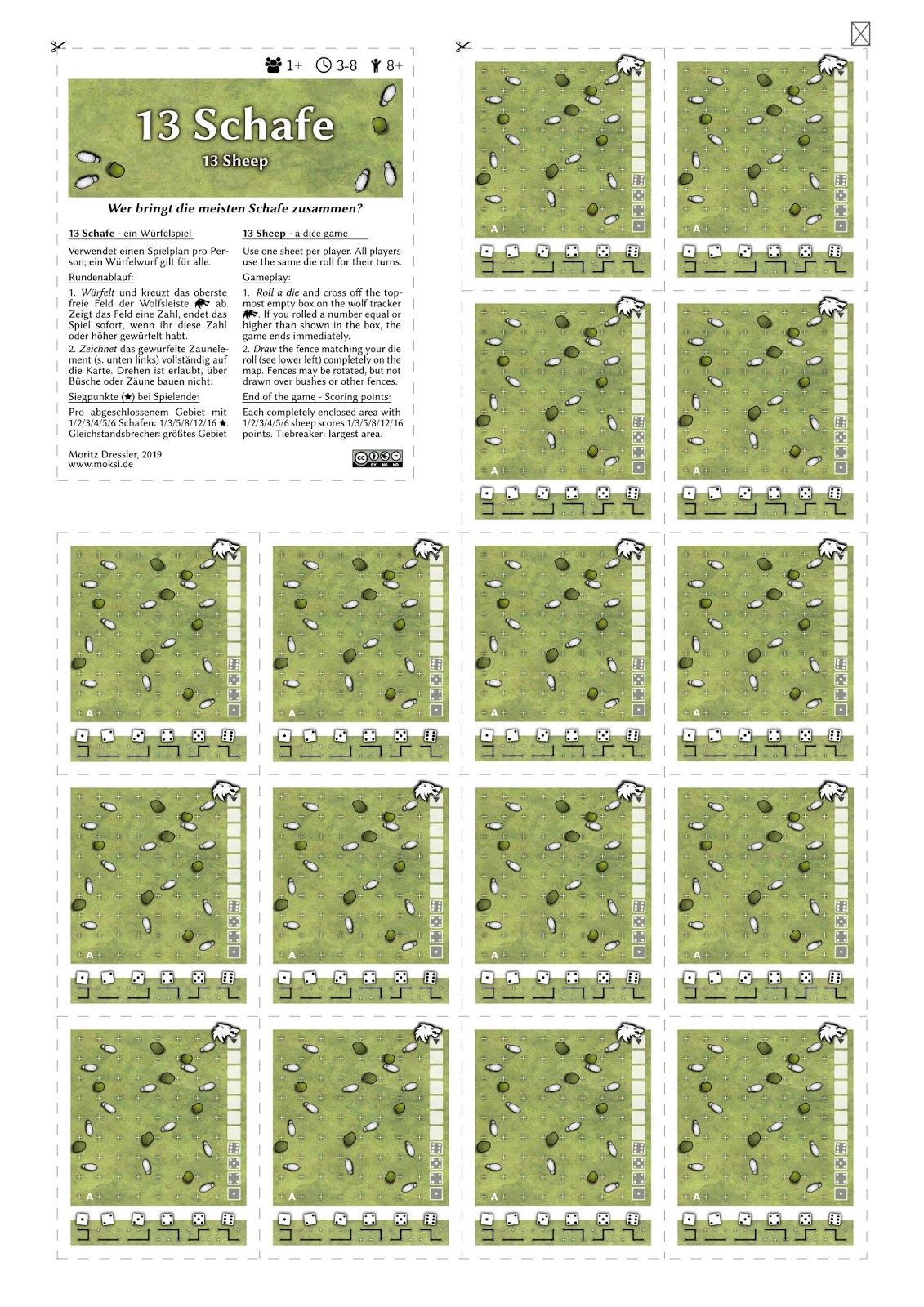 【規則+自製】 13 Sheep 13隻羊