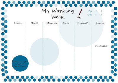 Le Coin de M & D: Organiser ses semaines grâce à un semainier