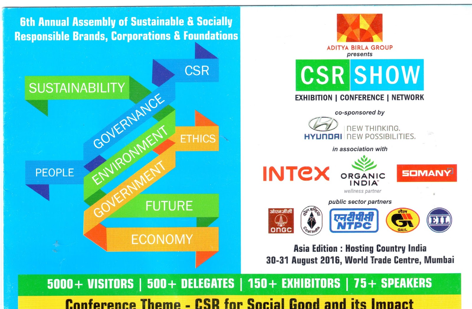 Corporate Social Responsibility in INDIA: CSR Liveweek 2016...CSR for ...
