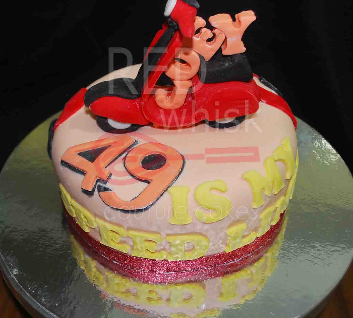 RED whisk Couture Cakes: Scooter Cake