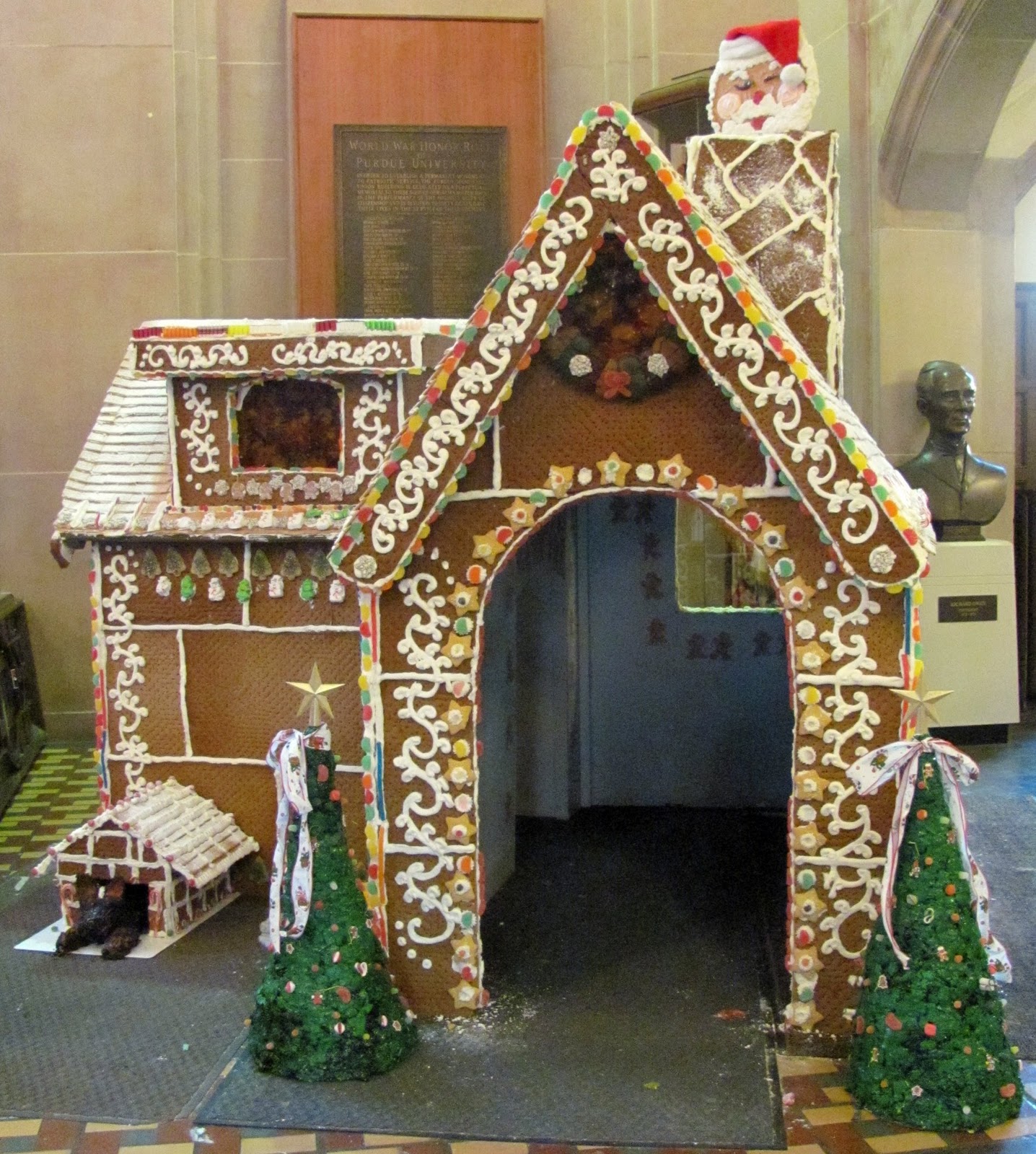 life size gingerbread house the house is wood on the inside and is ...