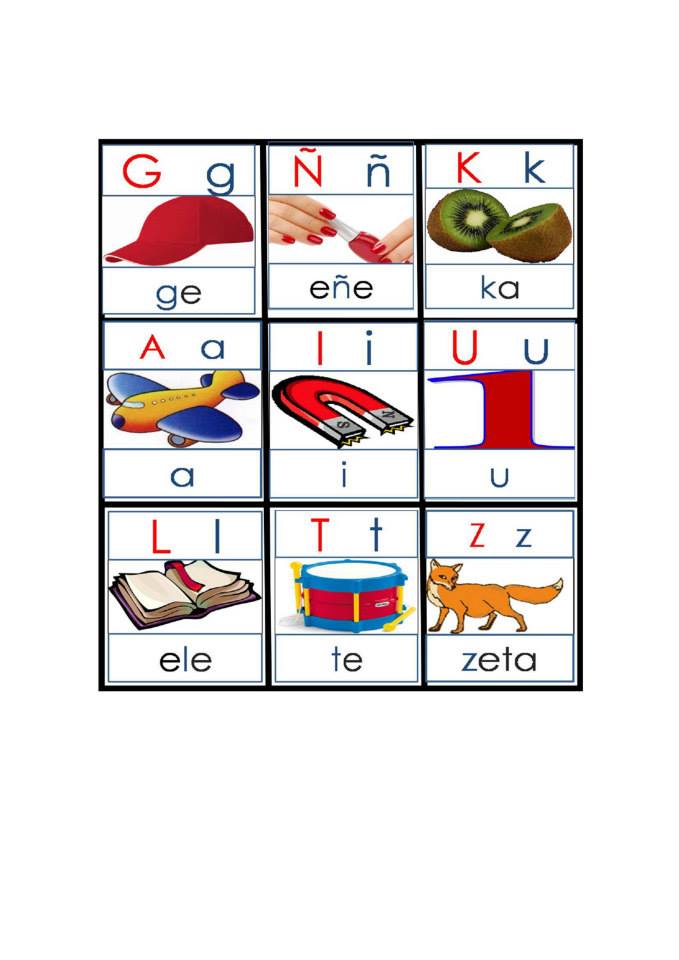 Lotería para trabajar palabras, silabas y letras - SOY DOCENTE MAESTRO ...