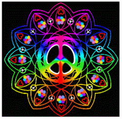 Símbolo - Paz e Amor - 2 - Cia dos Gifs