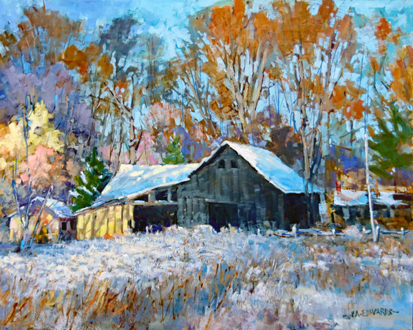 A Window To Another Place And Time: First Autumn Snow (Redo)