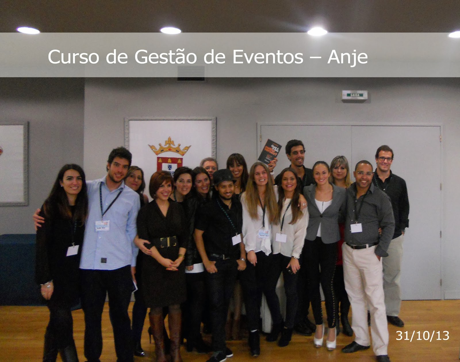 .: Curso de Gestão de Eventos com nota excelente