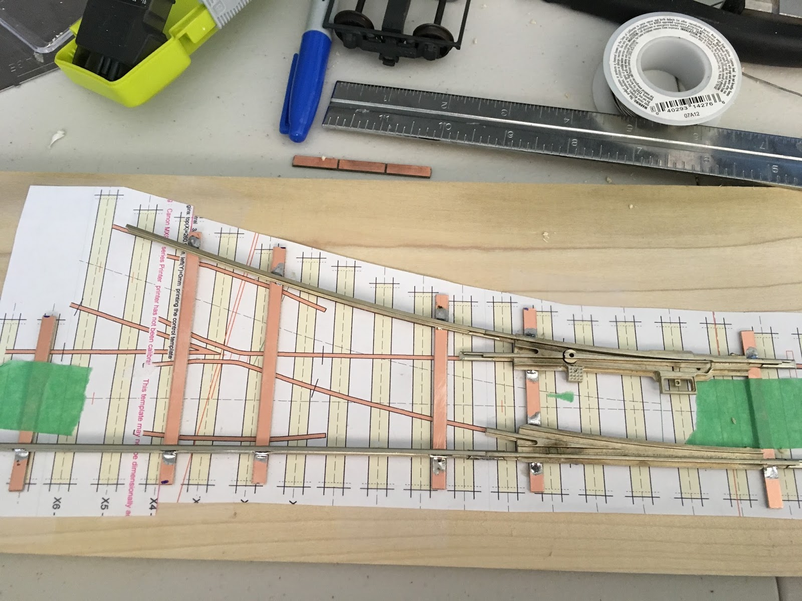 CTA O Scale L Layout: Turnout Construction
