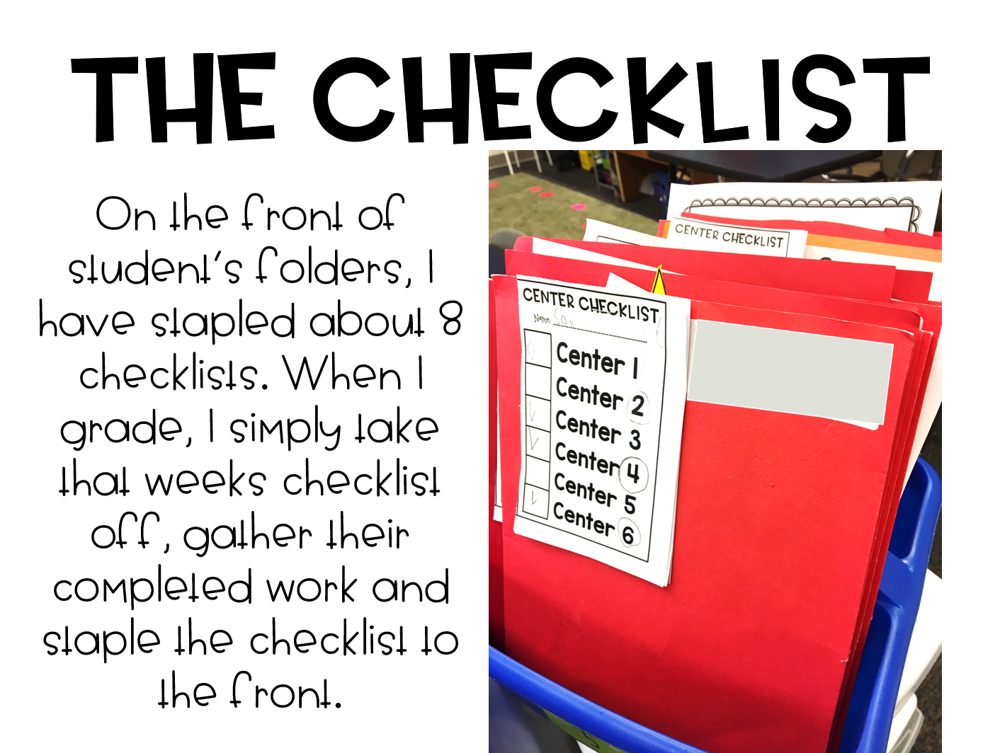 Reading Centers with a Checklist - The Teacher Talk