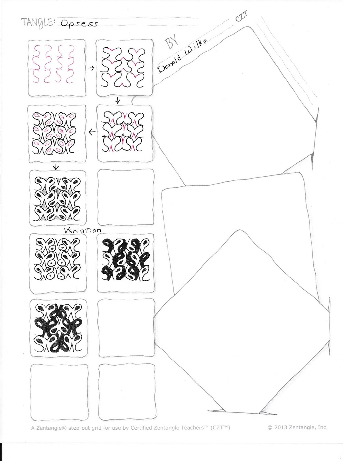 Tangles and More: New Tangle, Pattern, Tangleation: Opsess