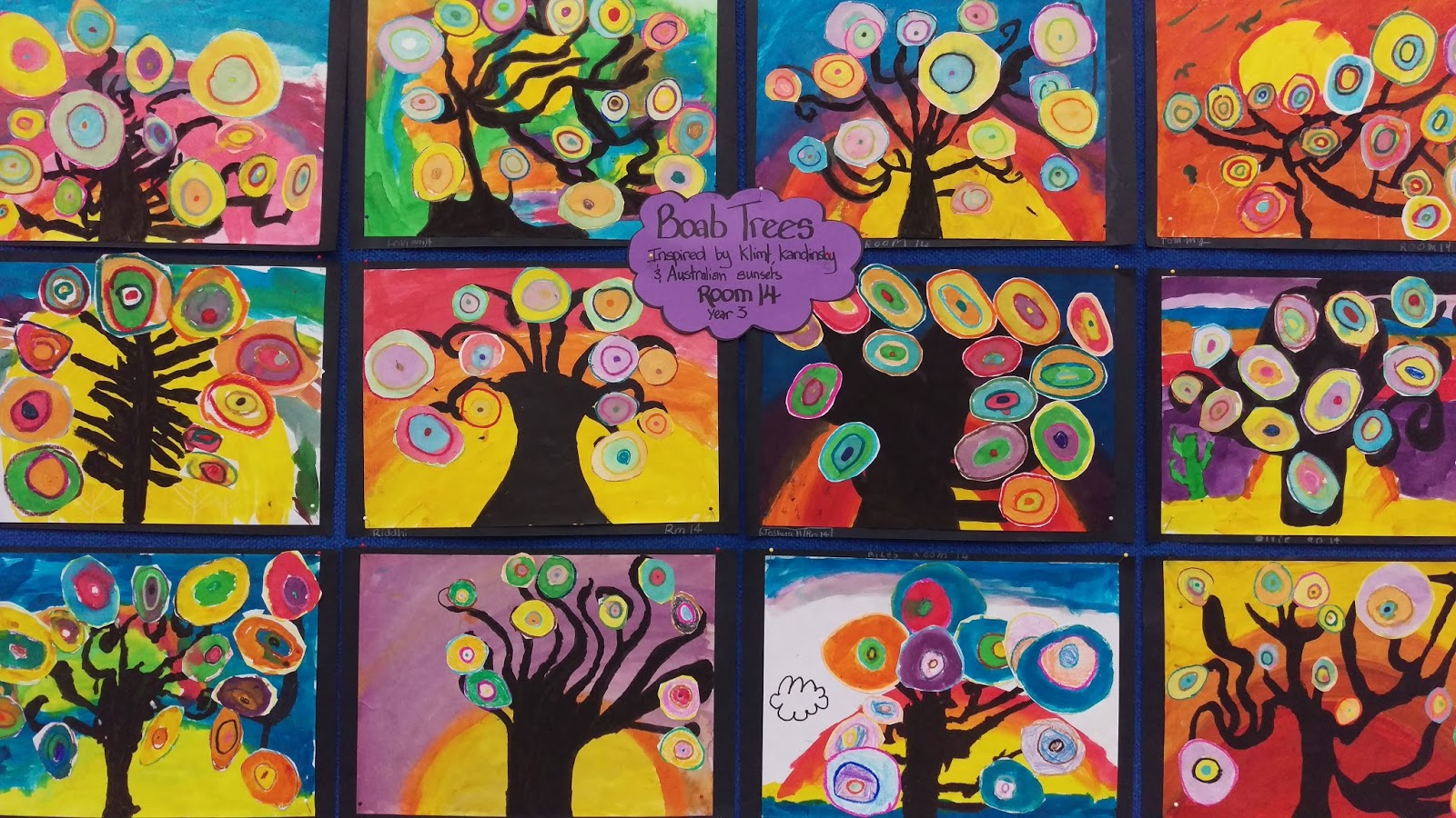 Once upon an Art Room: Kandinsky and Klimt inspired trees