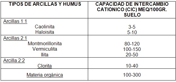 Capacidad de Intercambio Catiónico del Suelo ~ Bosque Tropical