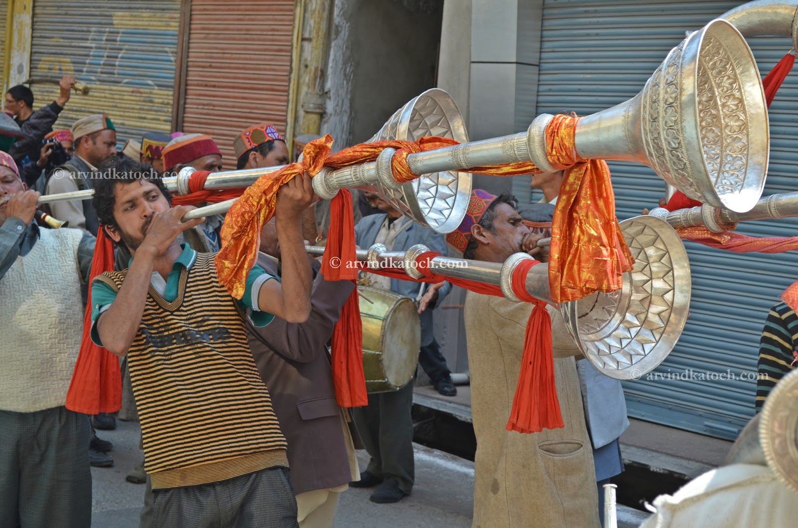 Local Musicians Playing Traditional Himachali Musical Instrument Karnal ...