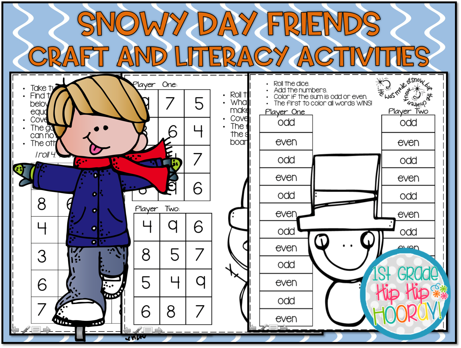 1st Grade Hip Hip Hooray!: Snow Day Friends...Craft and Literacy ...