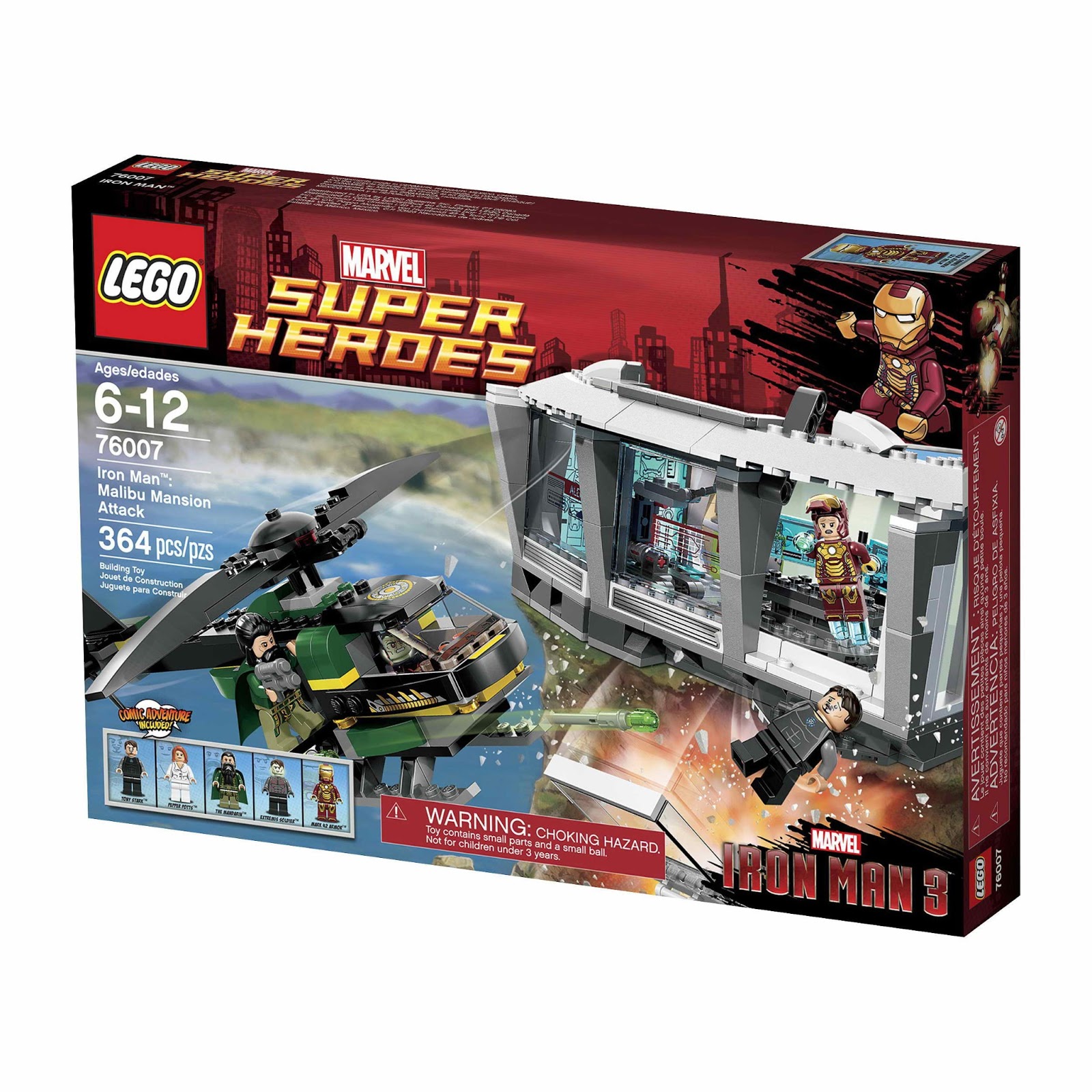 oneTWOBRICK.com: set database: LEGO 76007 iron man: malibu mansion attack