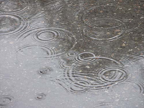 Lykkeliten: Øsende regn, pøsende regn......