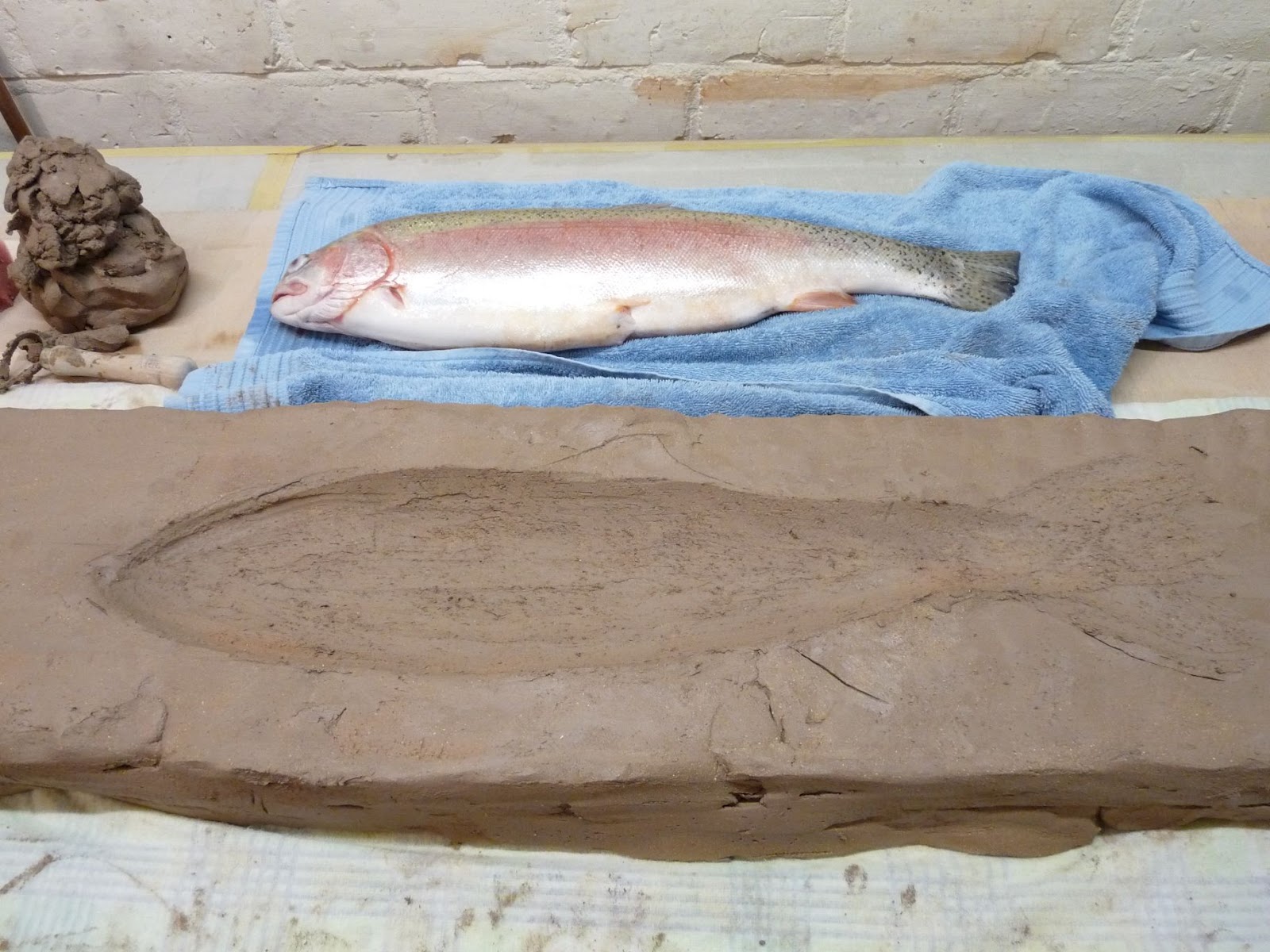 Just Pottering: Making a plaster cast of a fish