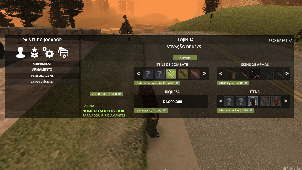 [SCRIPT] NOVO PAINEL FREEROAM 2019 TOP - MTA Brasil