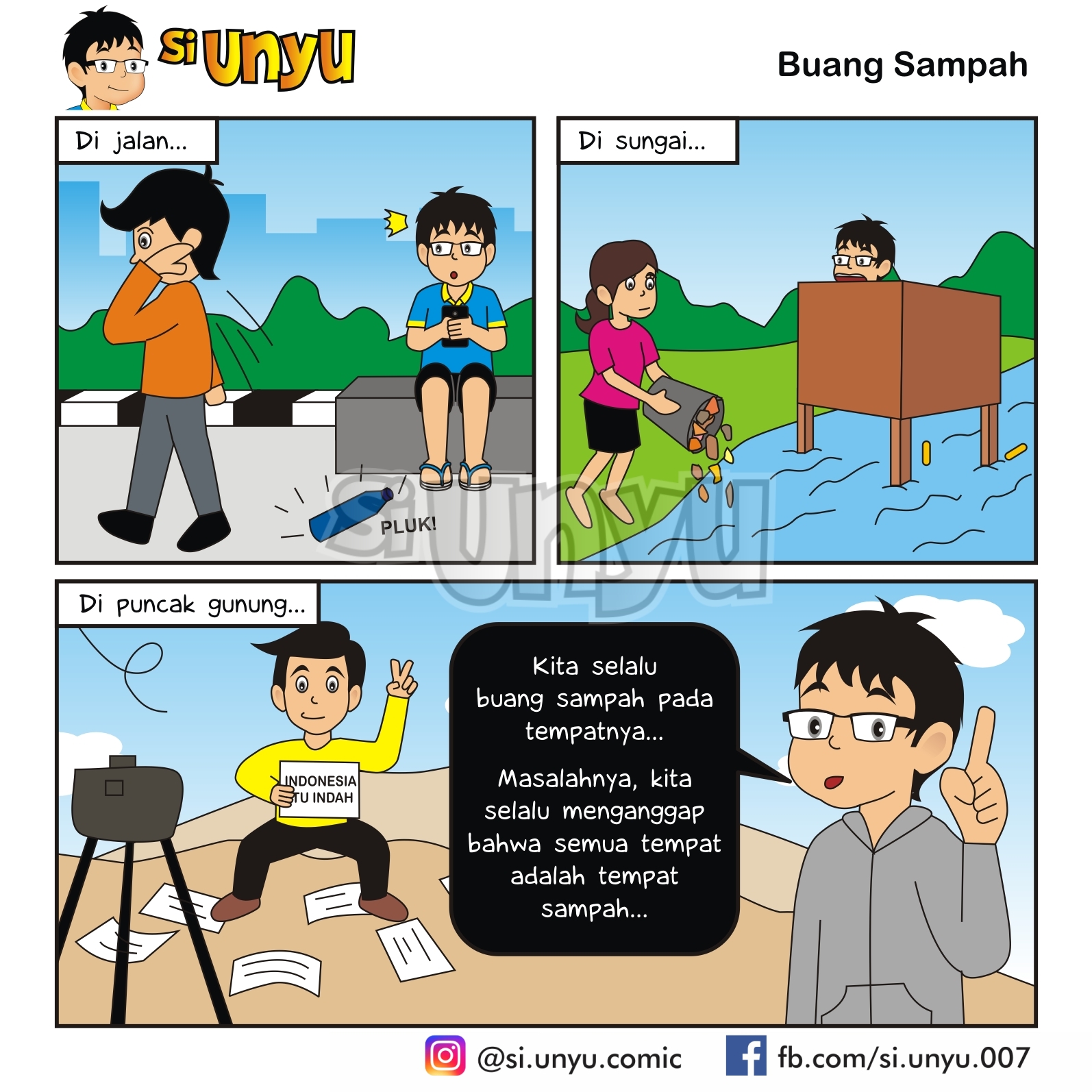 Si Unyu: Buang Sampah