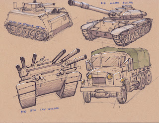 Tyler Chow: Dynamic Sketching - Week 6 - Military Vehicles