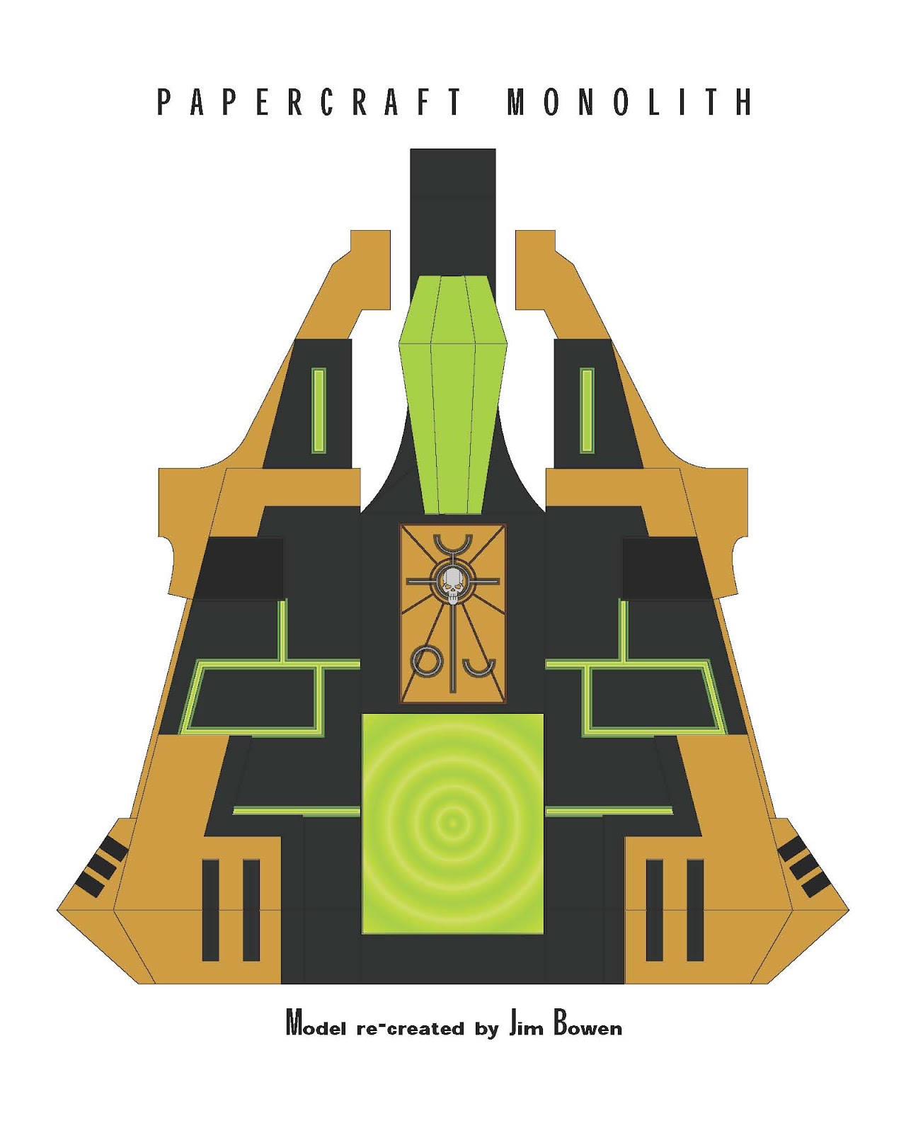 Paper Wargames: 40k Monolito Necron