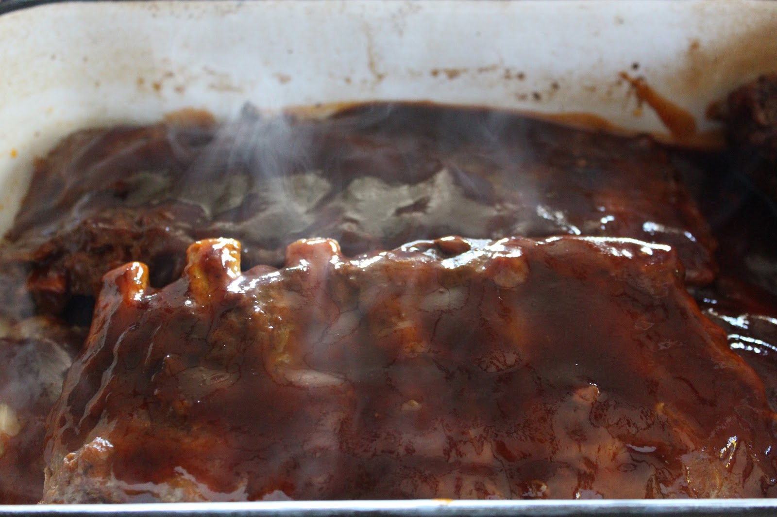 FLOWER POT KITCHEN: HICKORY SMOKED BBQ BASTED RIBS