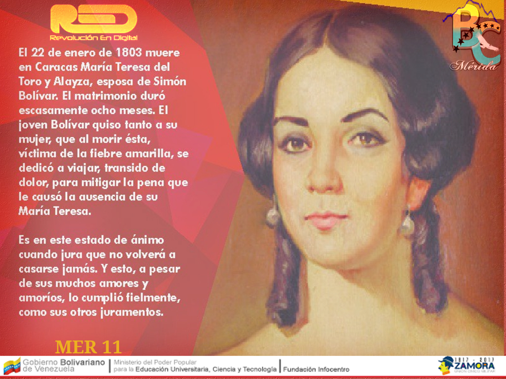 Megainfocentro Mérida: 22 DE ENERO DE 1803 MUERE MARÍA TERESA DEL TORO ...