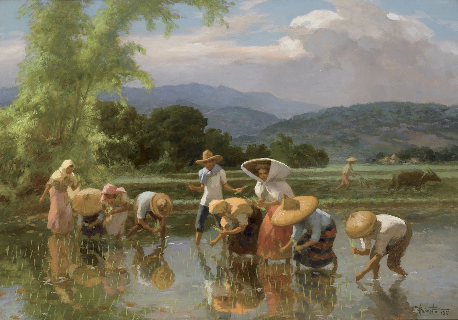 planting rice by fernando amorsolo - philippin news collections