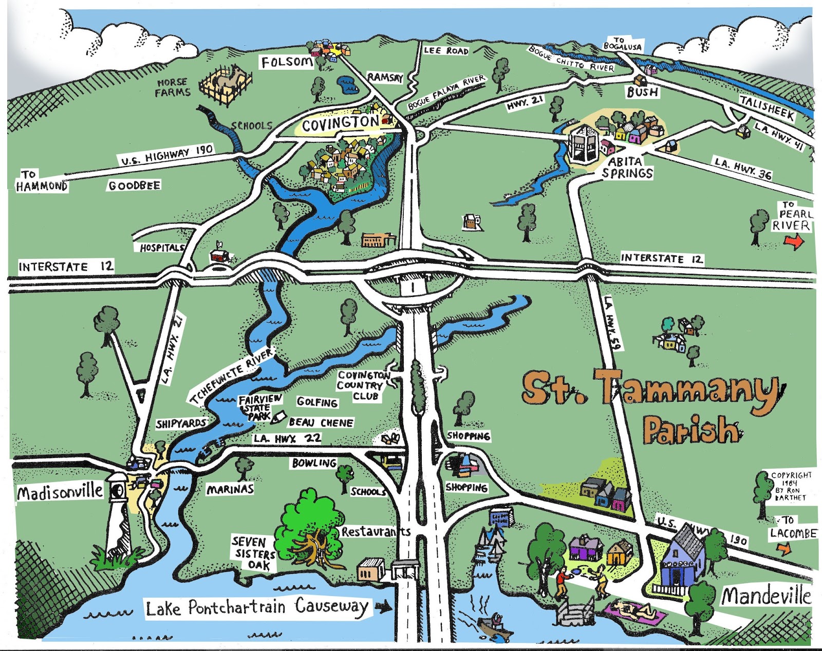 The Barthet Gallery: Western St. Tammany Map