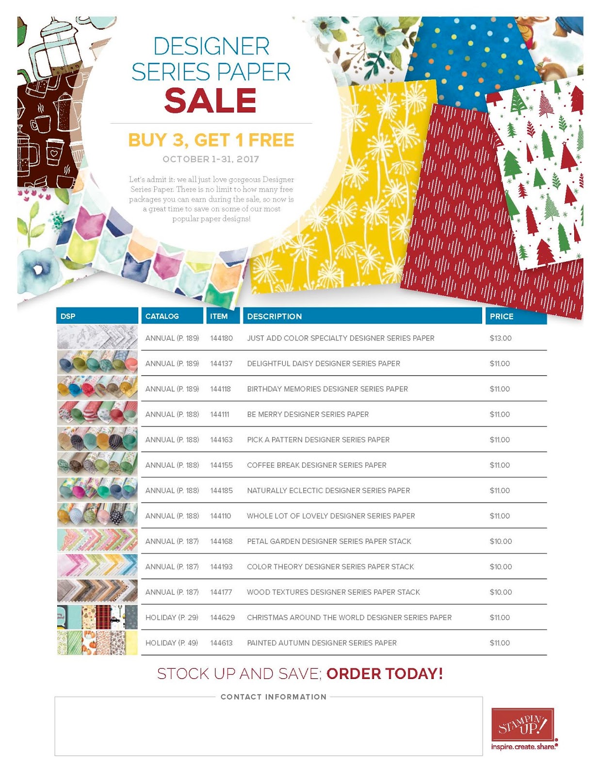 Karen's Angelic Impressions: Designer Series Paper Sale October 1-31 ...