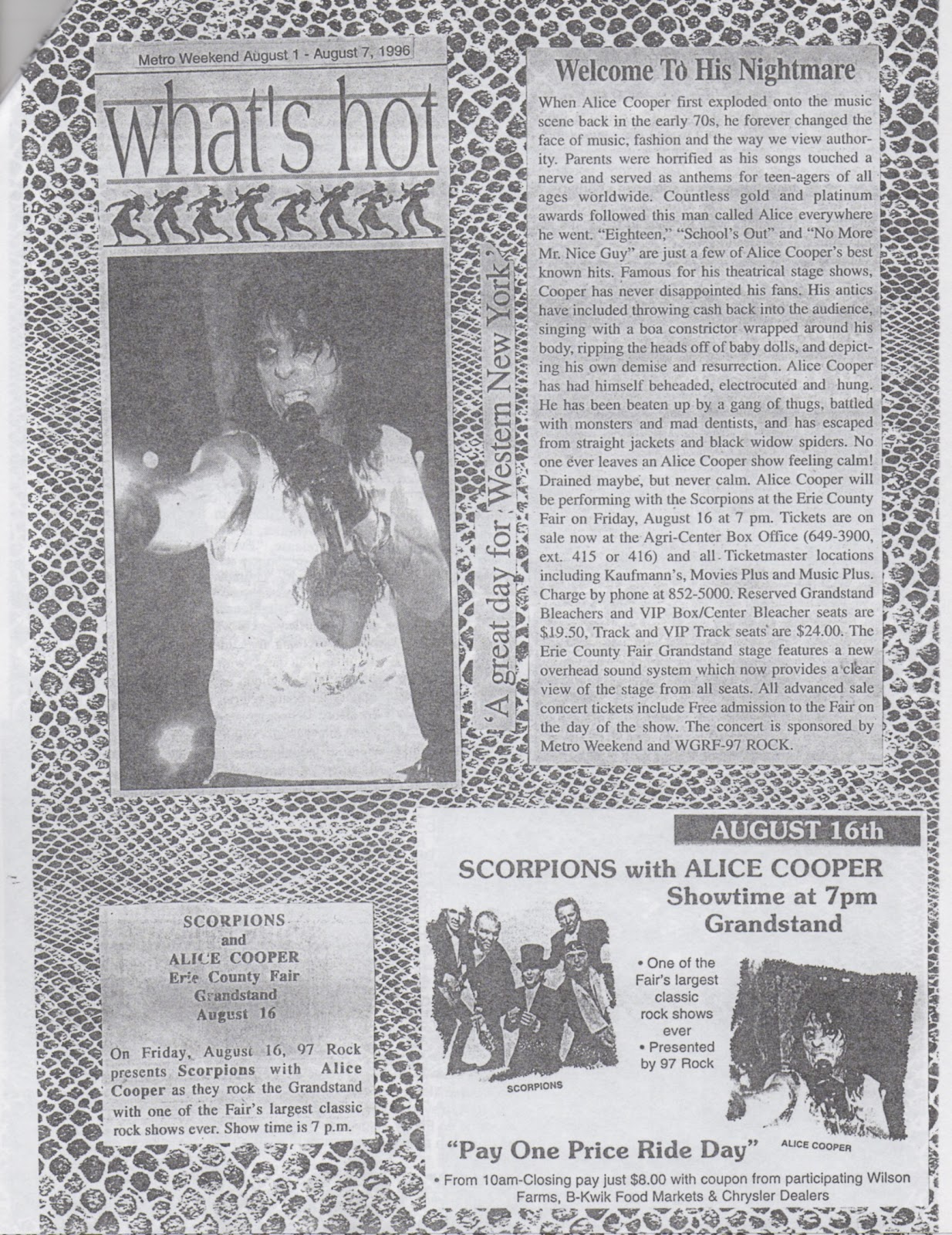 EvenSpot Speaks: 1996, Alice's Bloody Rag Zine #1