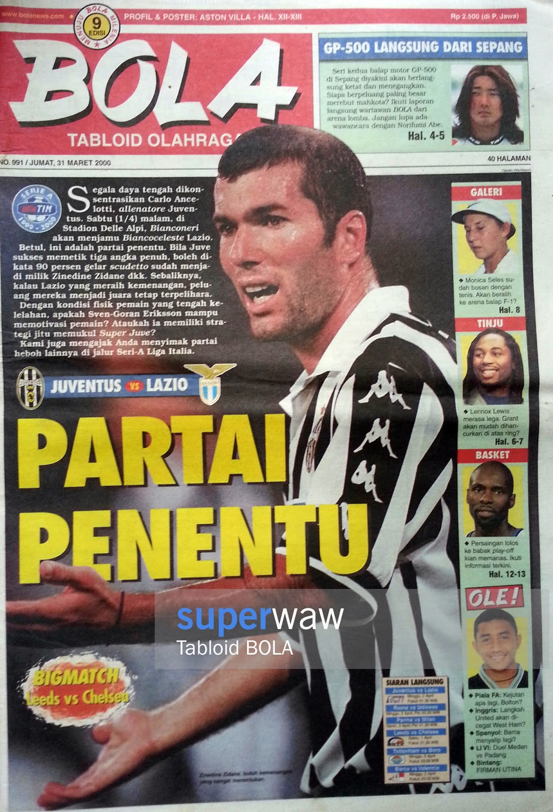 TABLOID BOLA: PARTAI PENENTU