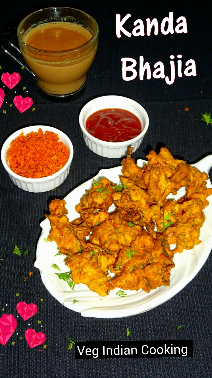 Veg Indian Cooking: Kanda Bhajia (Onion Fritters)