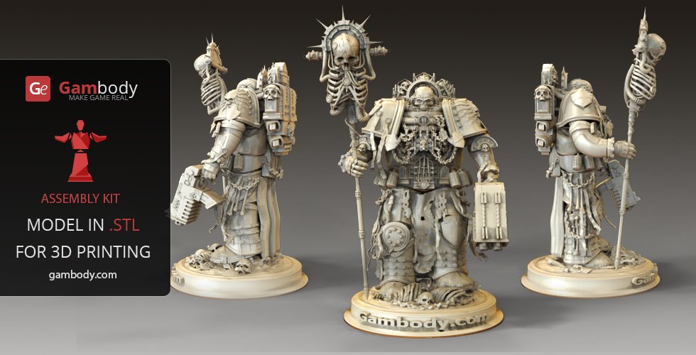 Warhammer 40K - Chaplain 3D Printable Model | Assembly figure | Nixon's ...