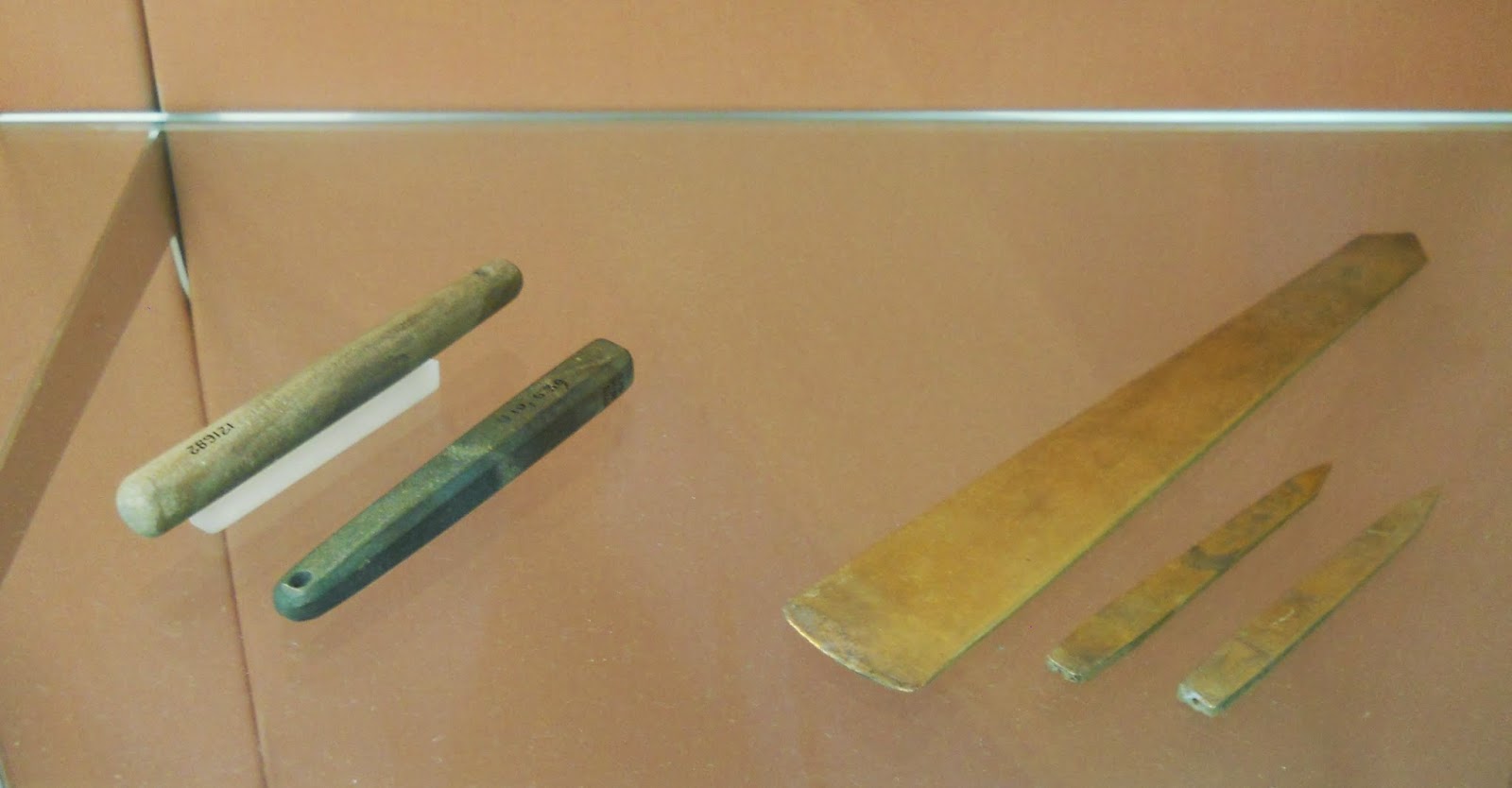 Woodcarving and woodworking tools seen at the British Museum; from ...