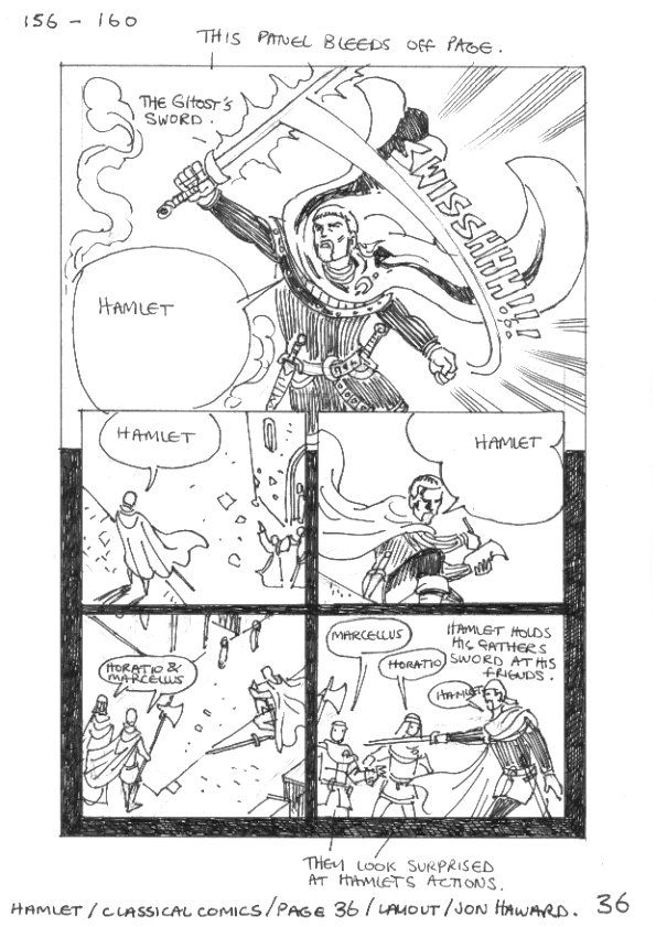 HAMLET ROUGH CUT: SCENE 1 ACT 5 PAGE LAYOUTS