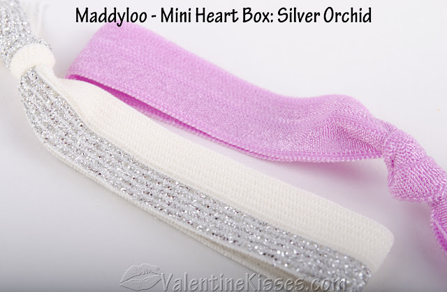 Valentine Kisses: Maddyloo Mini Heart Box in Silver Orchid - hair ties ...