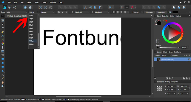 Text basics in Affinity Designer | Design Bundles