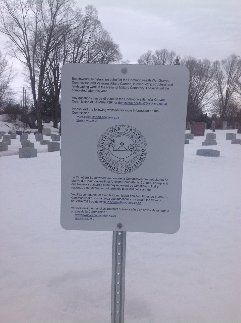 Canada's Anglo-Celtic Connections: A foot of snow won't stop the CWGC