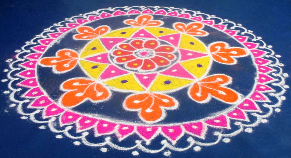 Festival kolam Saraswathi Pooja