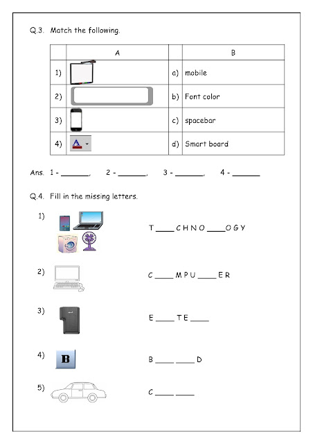 Birla World School Oman: ICT Homework for Grade 2 as on 18/12/2018