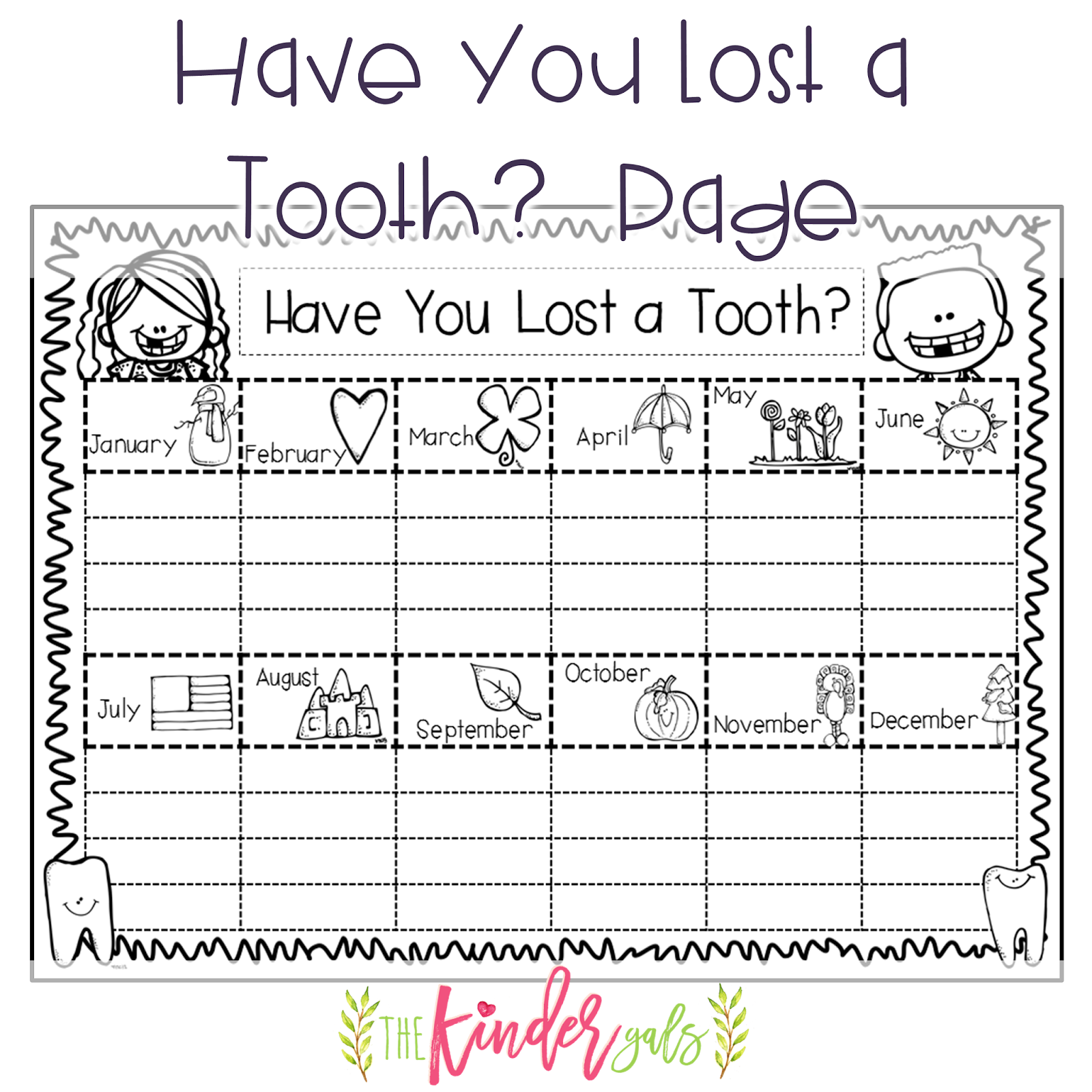 KinderGals: Graphing with the Student Calendar Notebook