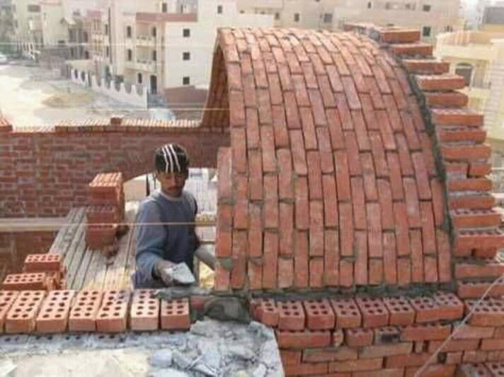 Twisted brick work columns