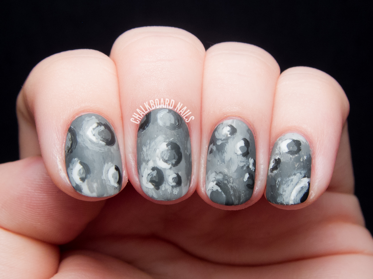 Surface of the Moon Nail Art | Chalkboard Nails | Phoenix, Arizona Nail ...