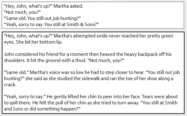 :Inspiring:: Dialogue in writing