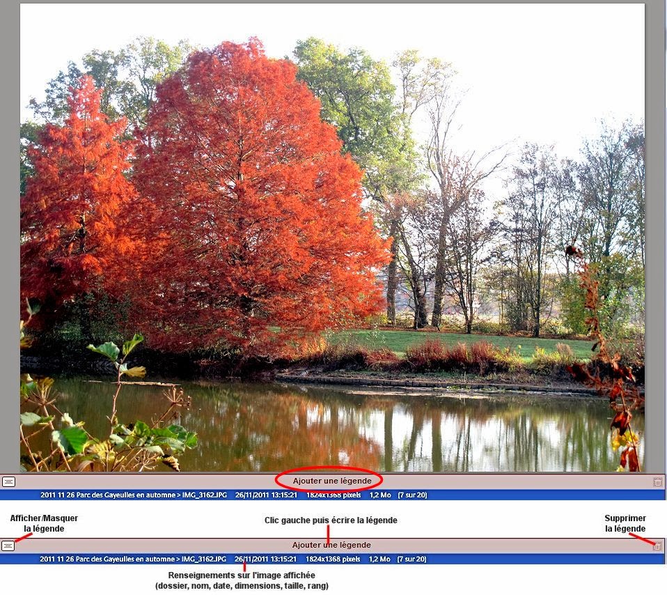 PICASA en bref: La légende d'une photo