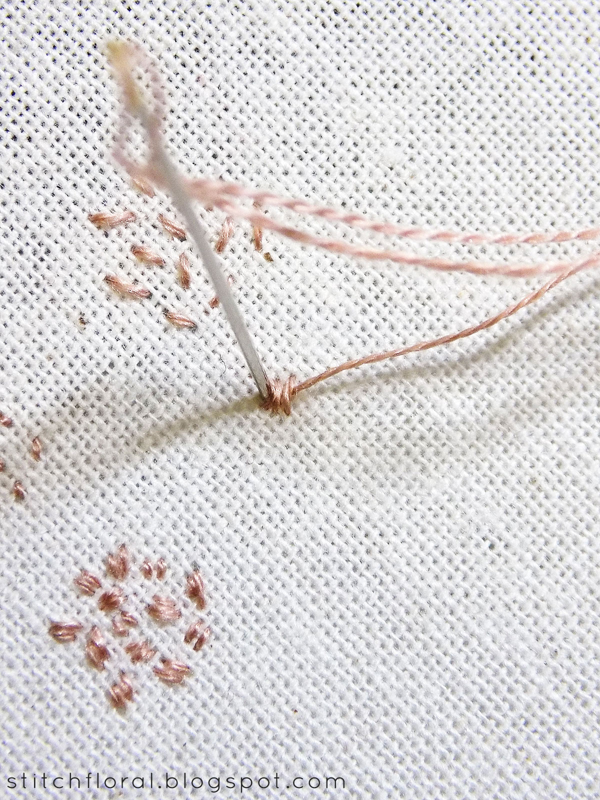 Learn how to seed stitch and how to shade with seeding - Stitch Floral